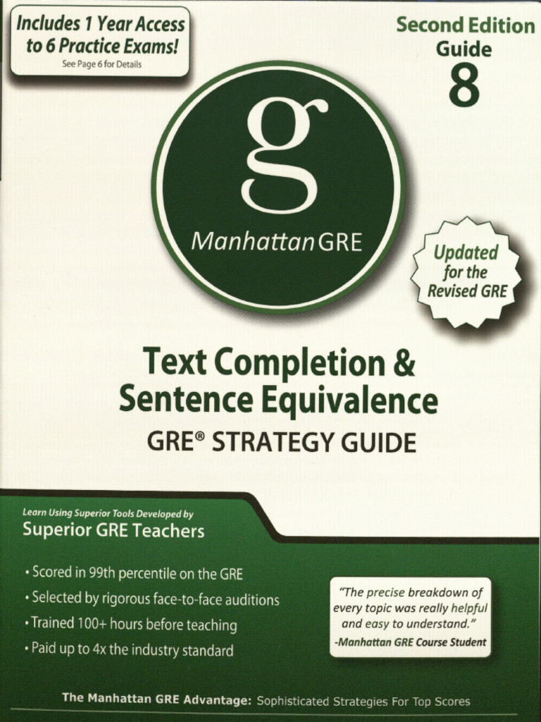 Manhattan GRE 8.TextCompl SenteEqui-02 | PDF