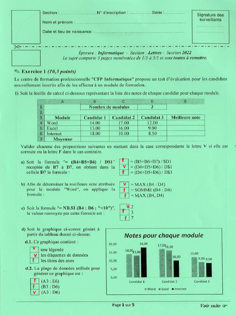 Bac Lettre NR Version 2 | PDF