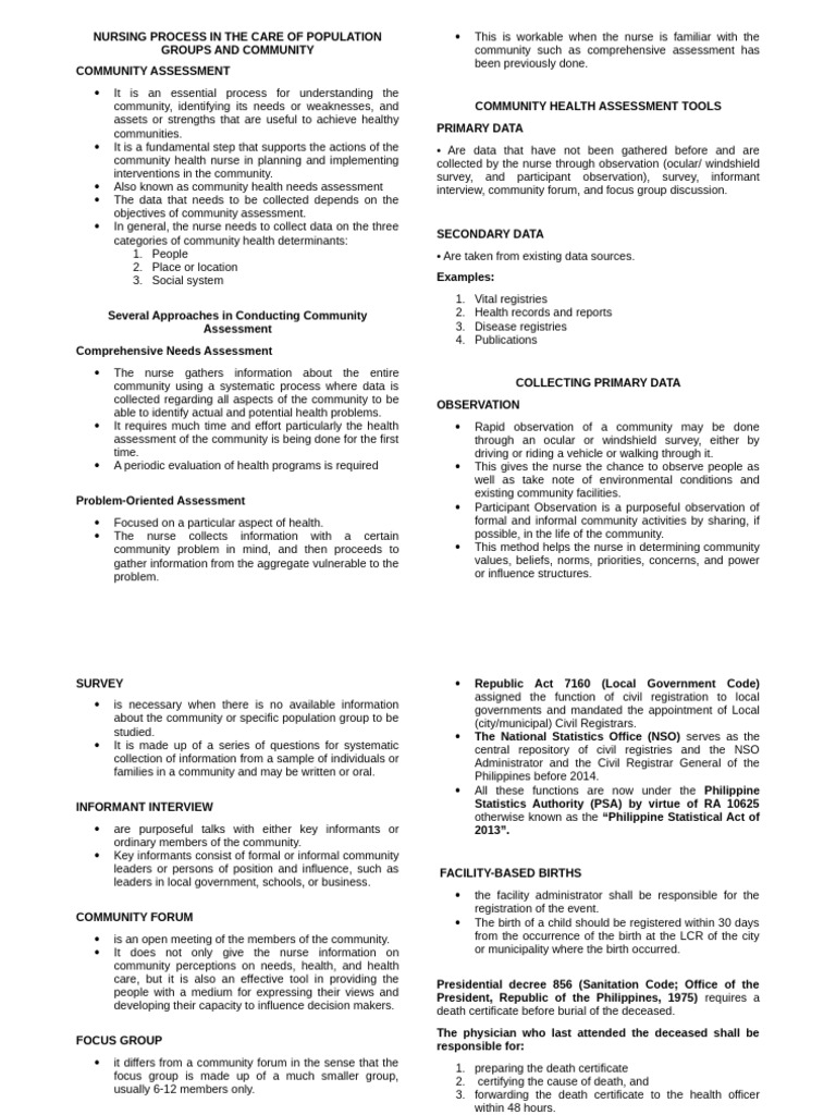 Community Health Assessment Guide | PDF | Needs Assessment