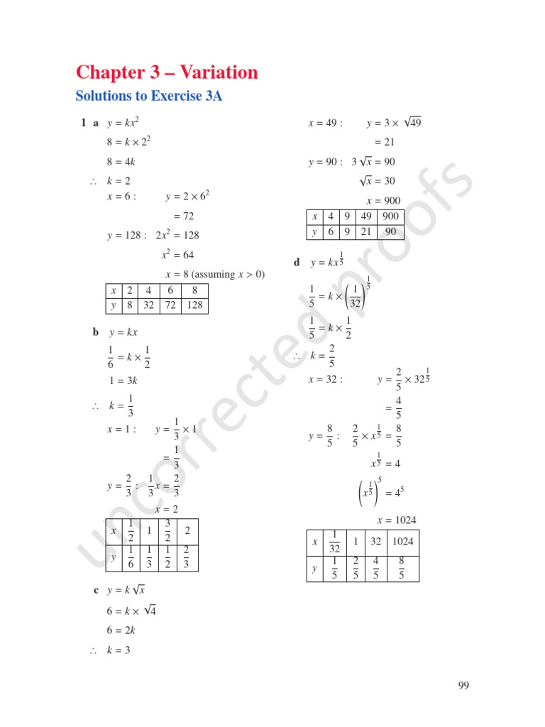 Chapter - 03 Variation | PDF | Quantity | Physical Quantities