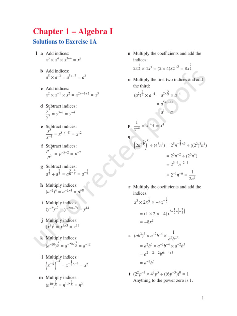 Chapter - 01 Algebra I | PDF | Mathematics | Arithmetic
