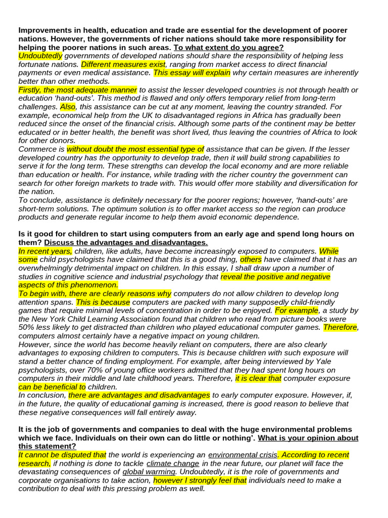 5 Types Of Essays Samples Pdf Climate Change Flood