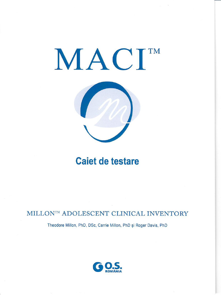 Caiet Testare MACI | PDF