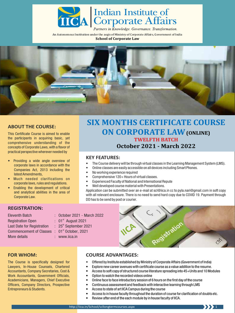 Online Corporate Law Certificate Course | PDF | Securities (Finance ...