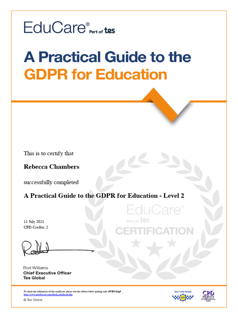 Chambers Rebecca - A Practical Guide To The GDPR For Education ... Chambers Rebecca - A Practical Guide To The GDPR For Education ...