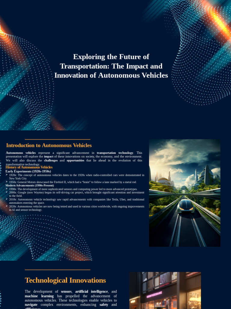 Slidesgo Exploring The Future of Transportation The Impact and ...
