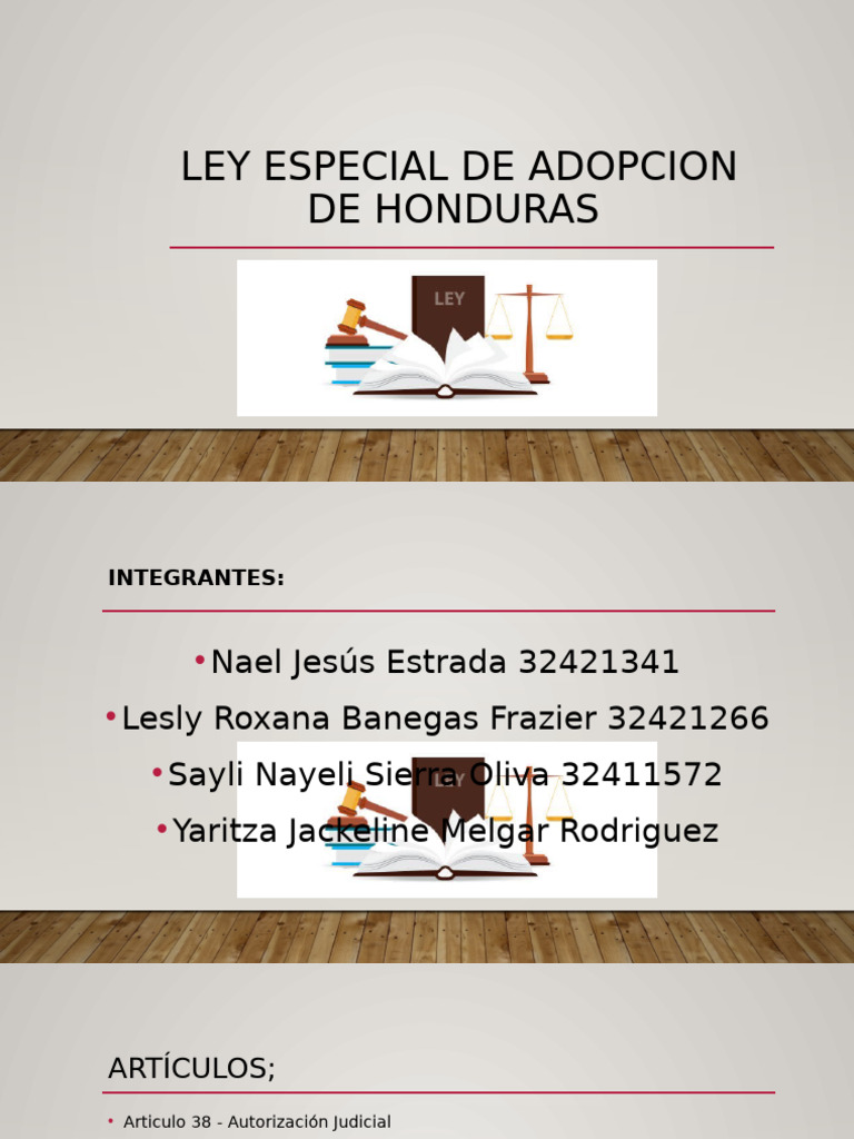 Ley Especial de Adopcion de Honduras | PDF | Ciencias sociales