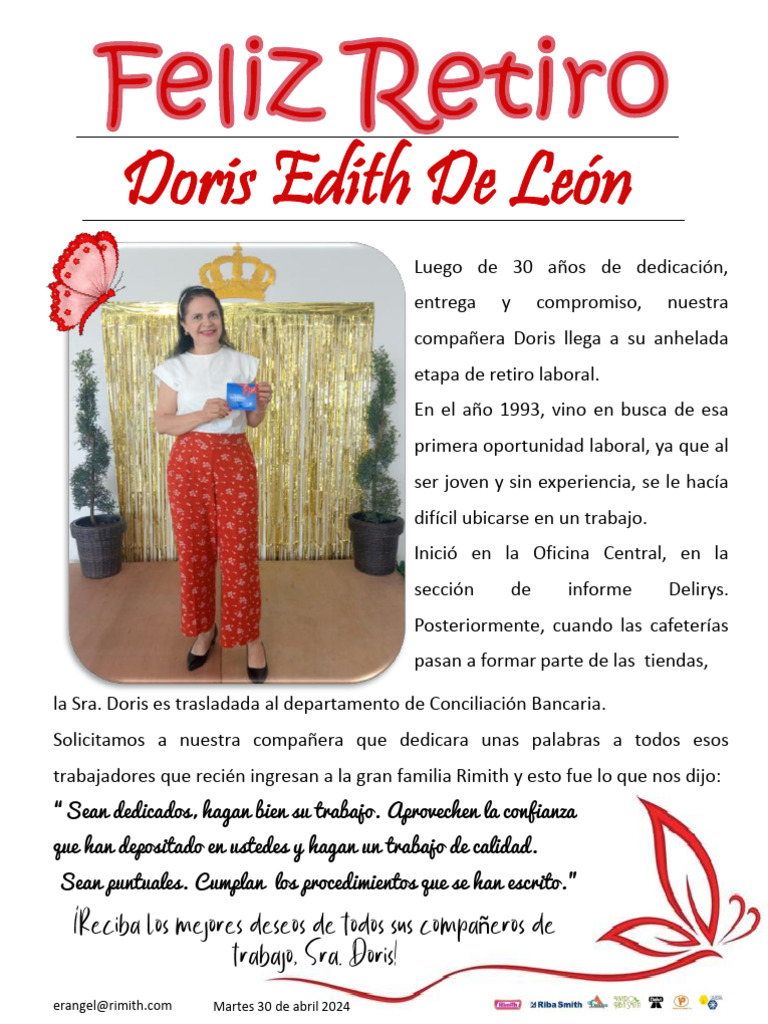 Feliz Retiro Doris de León | PDF
