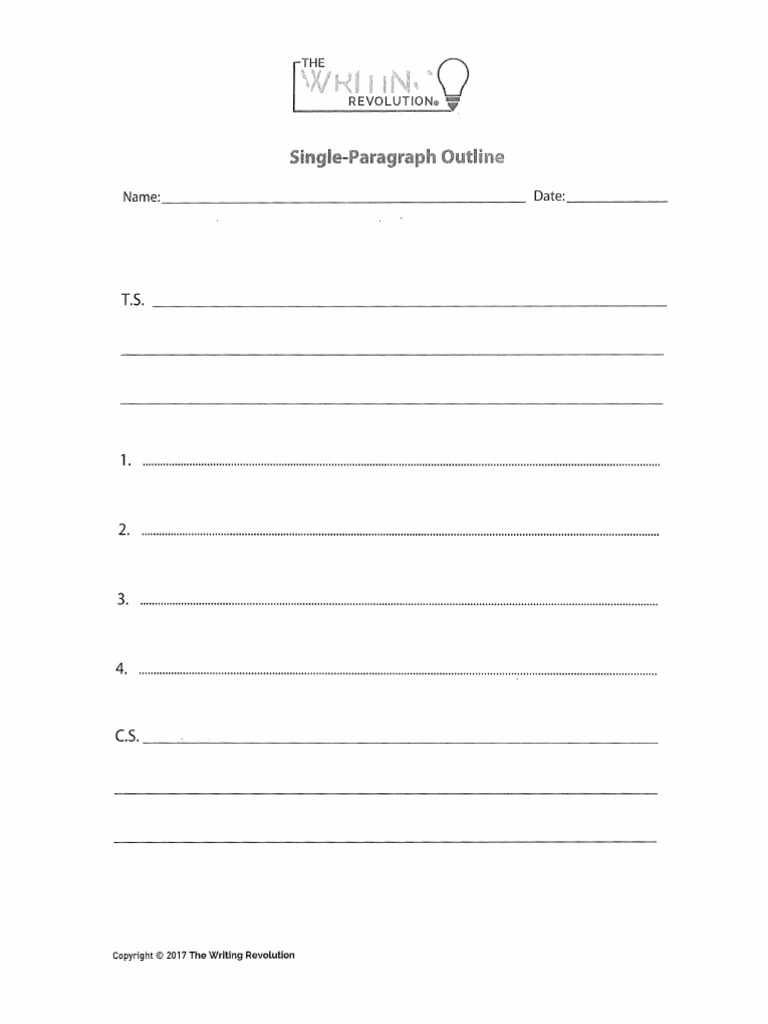 Single Paragraph Outline | PDF