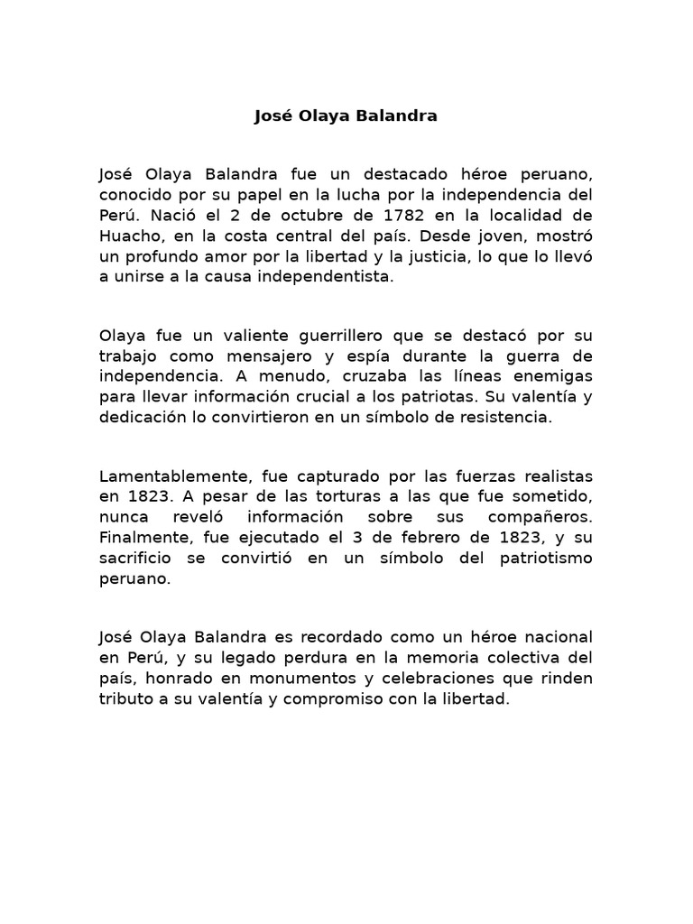 José Olaya Balandra | PDF | Historia