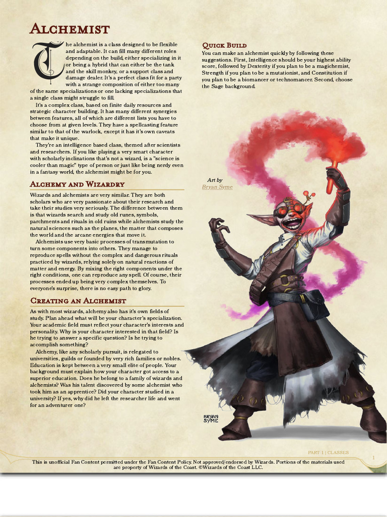 Alchemist - GM Binder | PDF | Alchemy