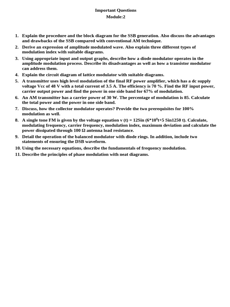 Module 2 Important Questions | PDF | Teaching Methods & Materials | Technology & Engineering