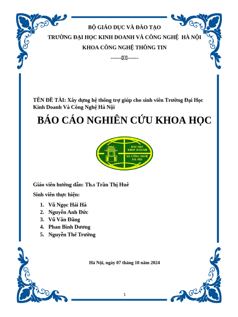 Baocao NCKH | PDF