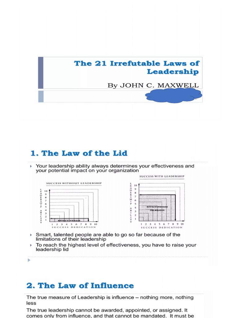 21 Laws of Leadership | PDF
