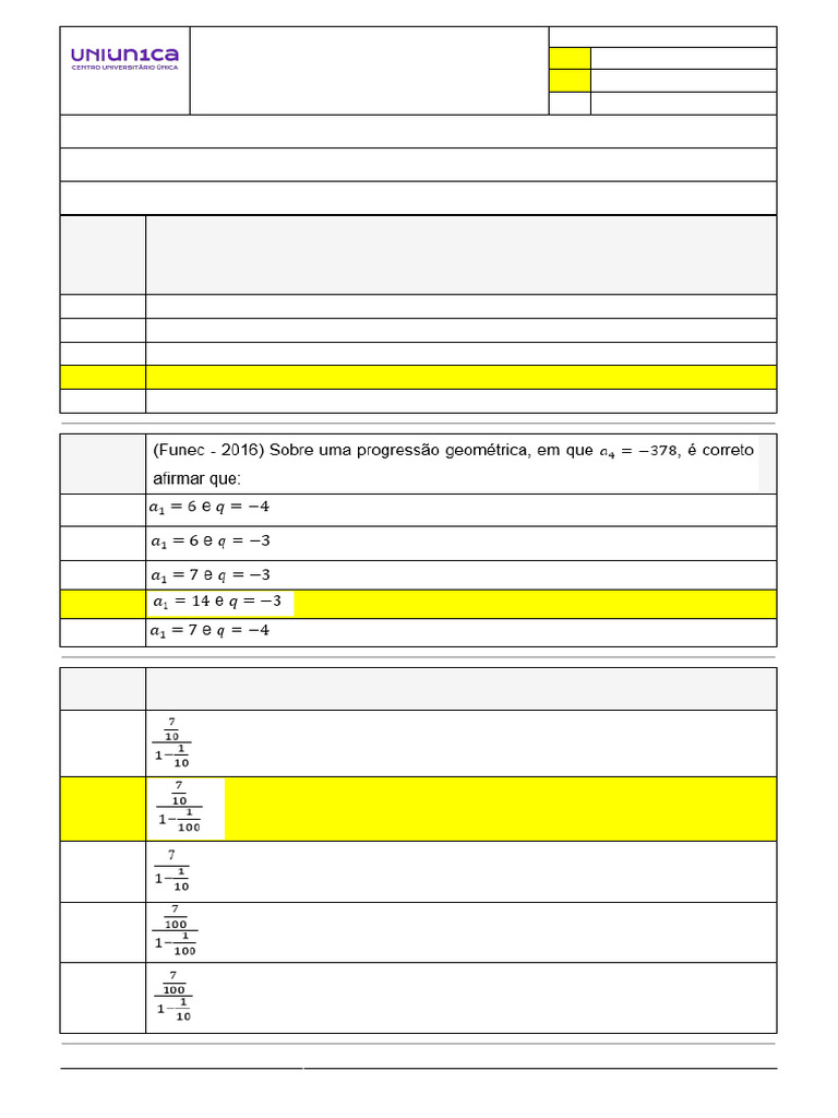 Fundamentos Da Matemática - Unidade 09 (Pa e PG) Cap 17 | PDF | Analise ...