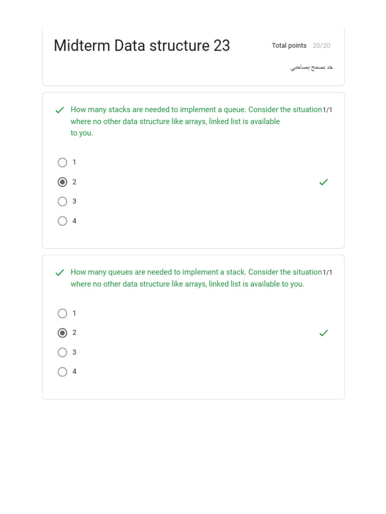 Midterm Data Structure 23 Pdf Queue Abstract Data Type Computer Programming