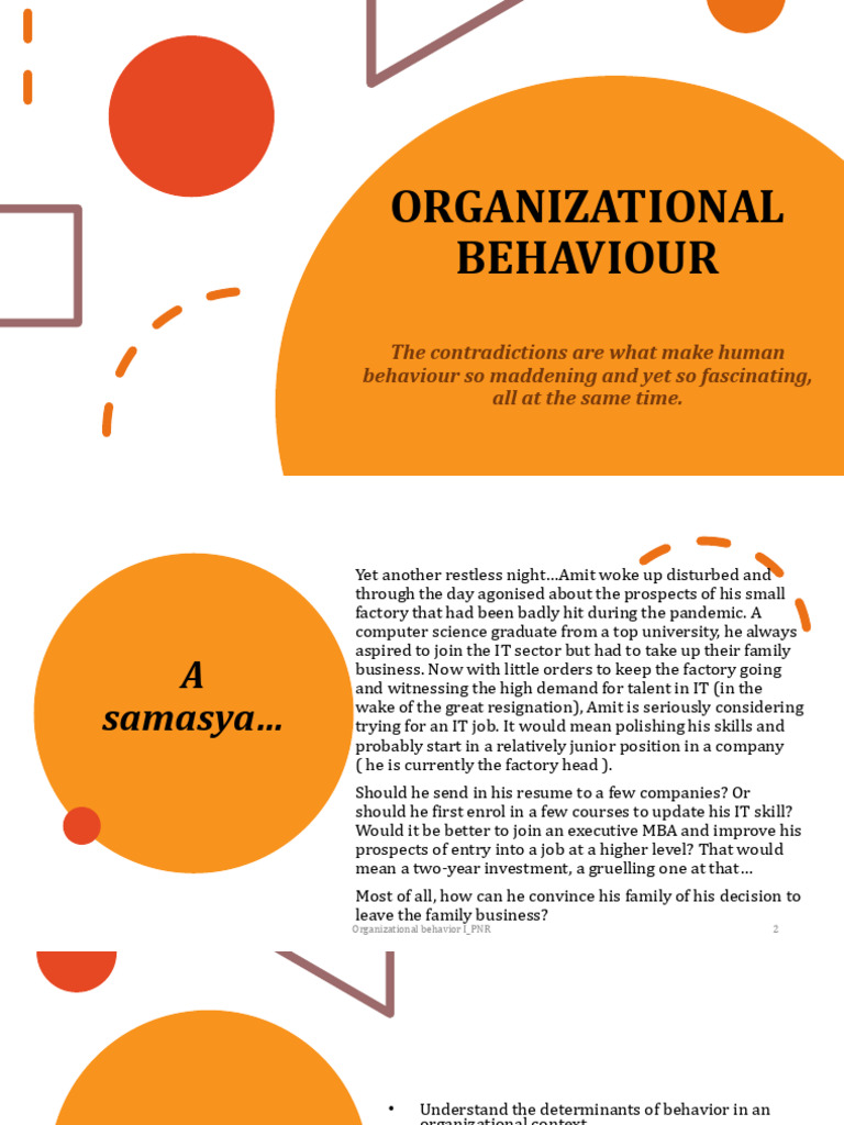 OB1 All | PDF | Attitude (Psychology) | Organizational Behavior