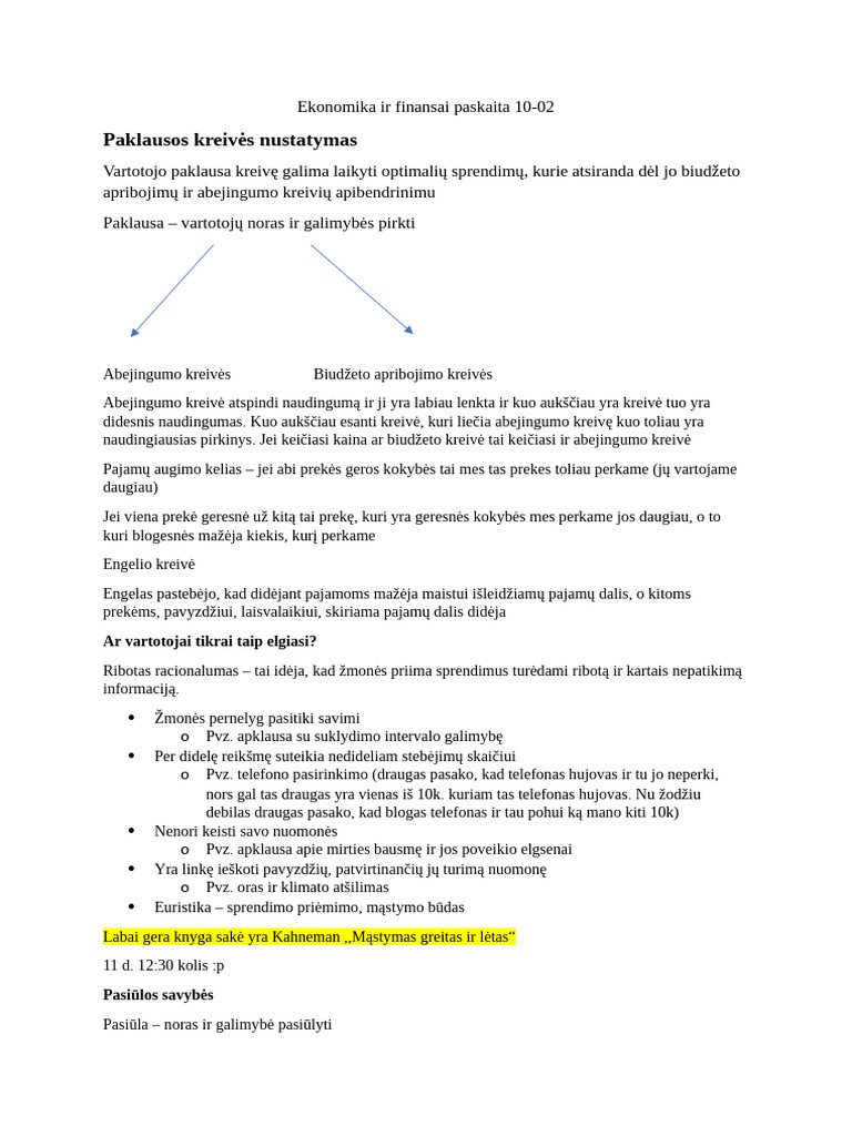 Ekonomika Ir Finansai Paskaita 10-02 | PDF