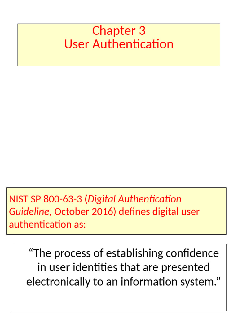 CH03 Authentication BAYAN | PDF | Password | Authentication