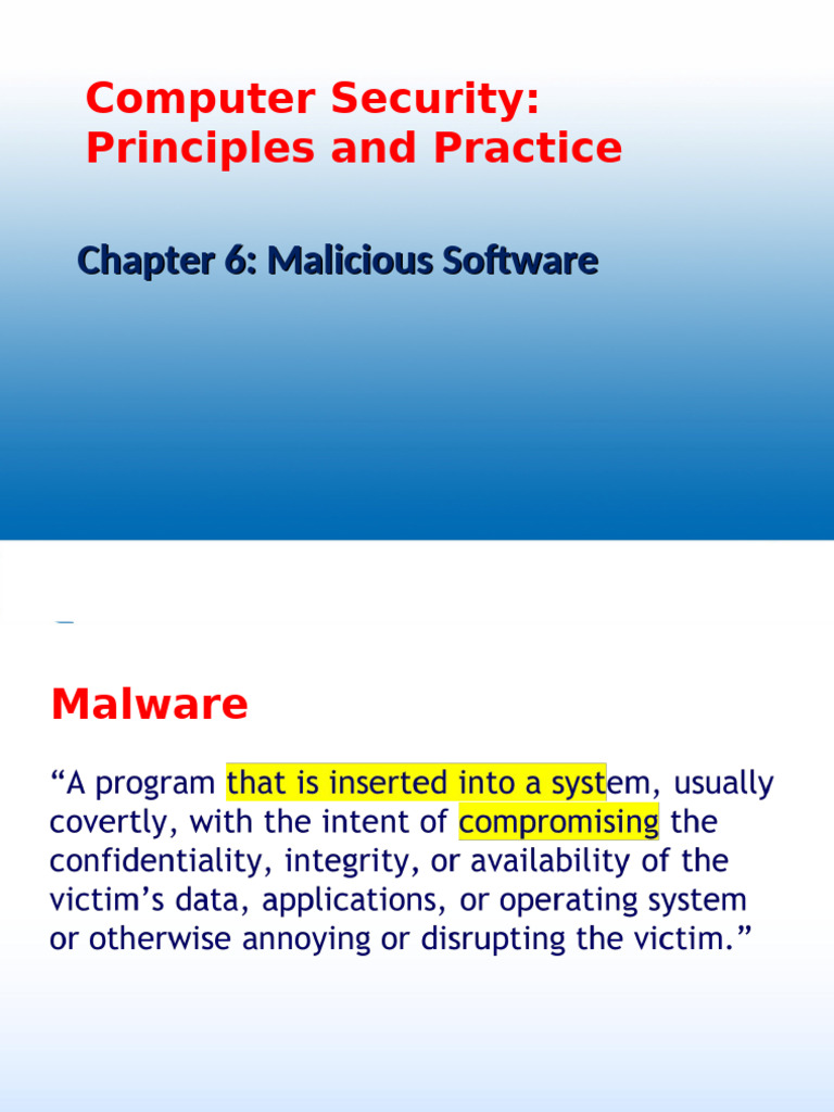 Ch6 Malware Simplified v2 | PDF | Computer Virus | Malware