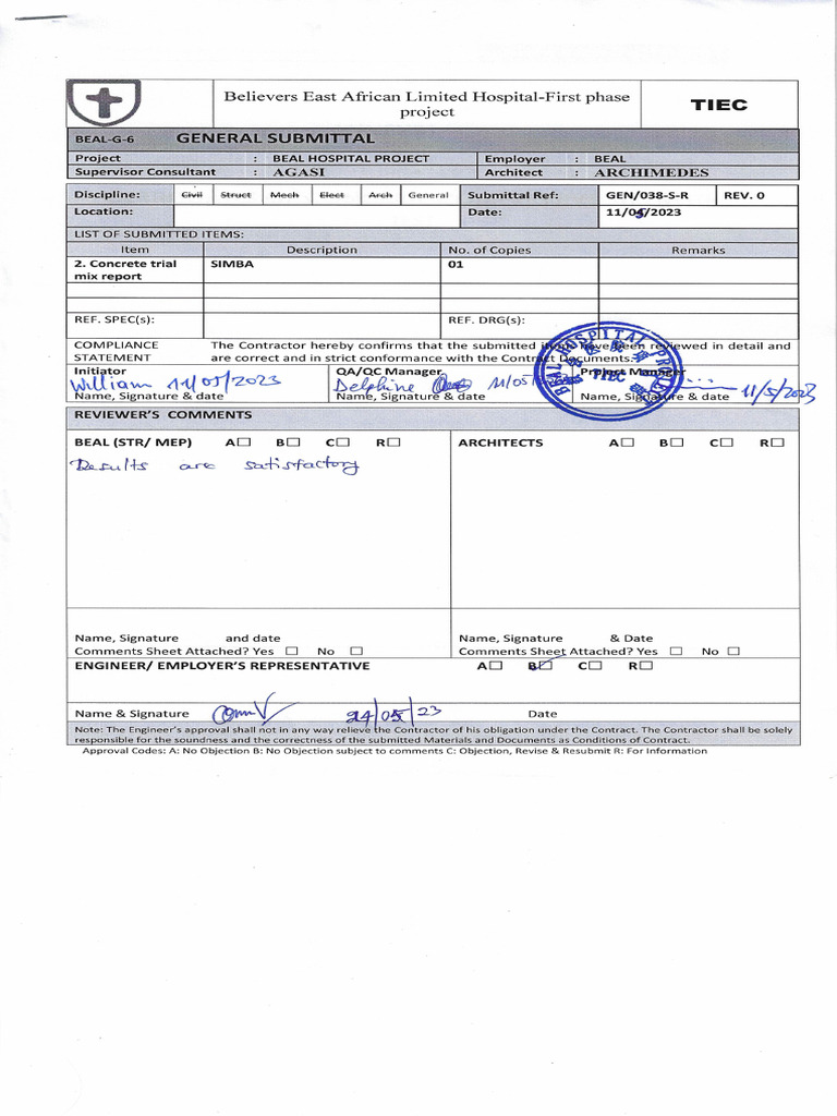 SIMBA Concrete Trial Mix Reports | PDF | Concrete | Density
