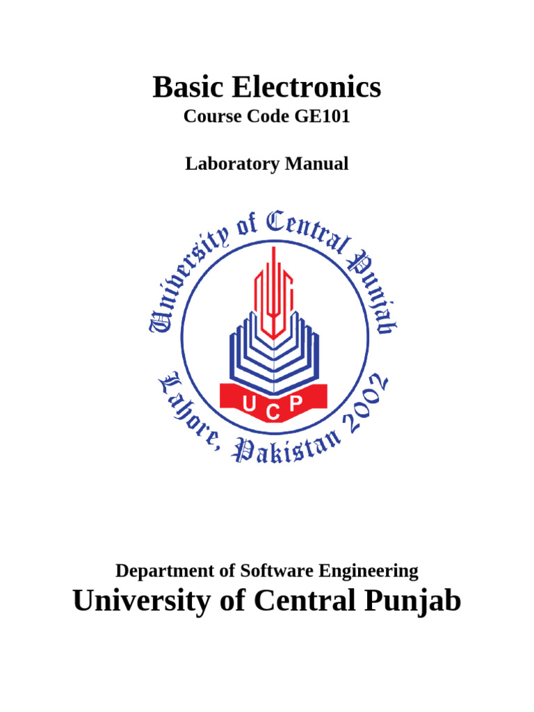 Basic Electronics Lab (GE101) Manual | PDF | Electronic Circuits ... Basic Electronics Lab (GE101) Manual | PDF | Electronic Circuits ...