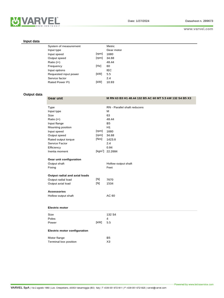 d289673 M RN 63 B3 H1 48.44 132-B5 AC-60 MT-5.5-kW-132-S4 | PDF ...