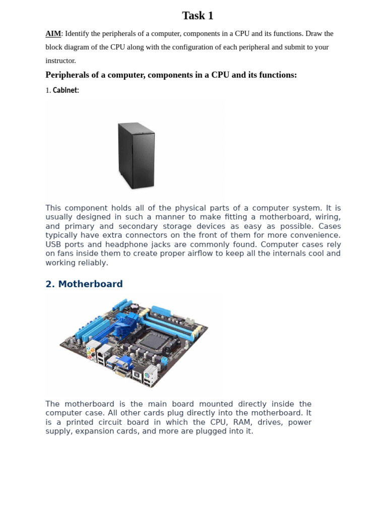 Task 1.1 | PDF | Computer Data Storage | Random Access Memory
