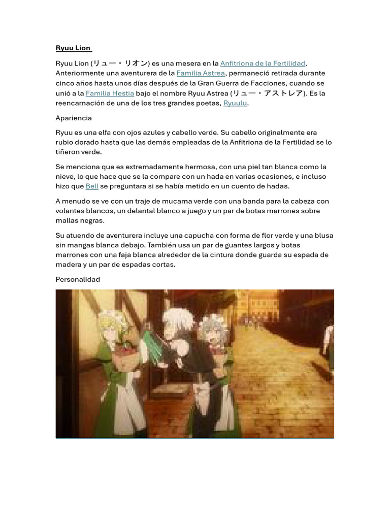 Ryuu Lion: Aventurera y Mesera | PDF | Duendes