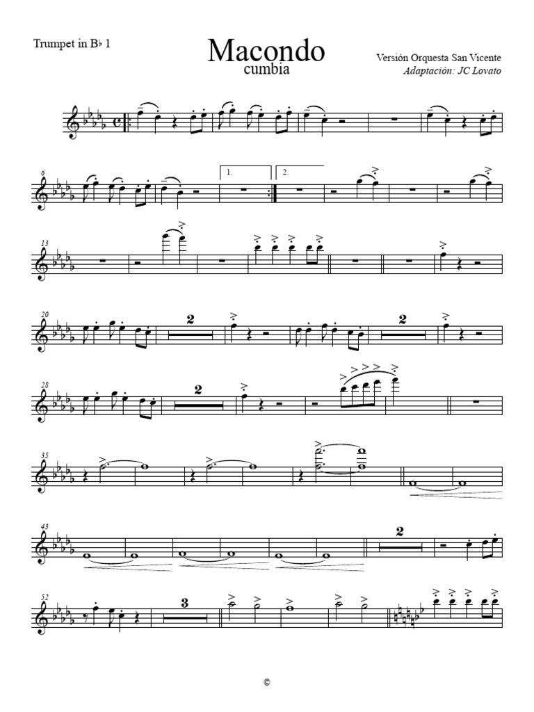 Macondo - Trompeta 1 | PDF