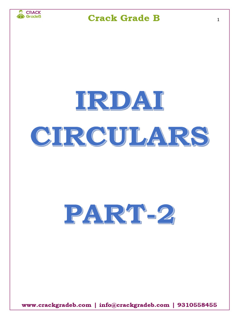 IRDAI Guidelines for Insurers | PDF | Insurance | Reinsurance