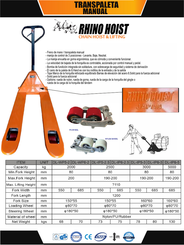 Ficha Estoka de Marca Rhino Hoist | PDF | Tecnología de vehículos ...