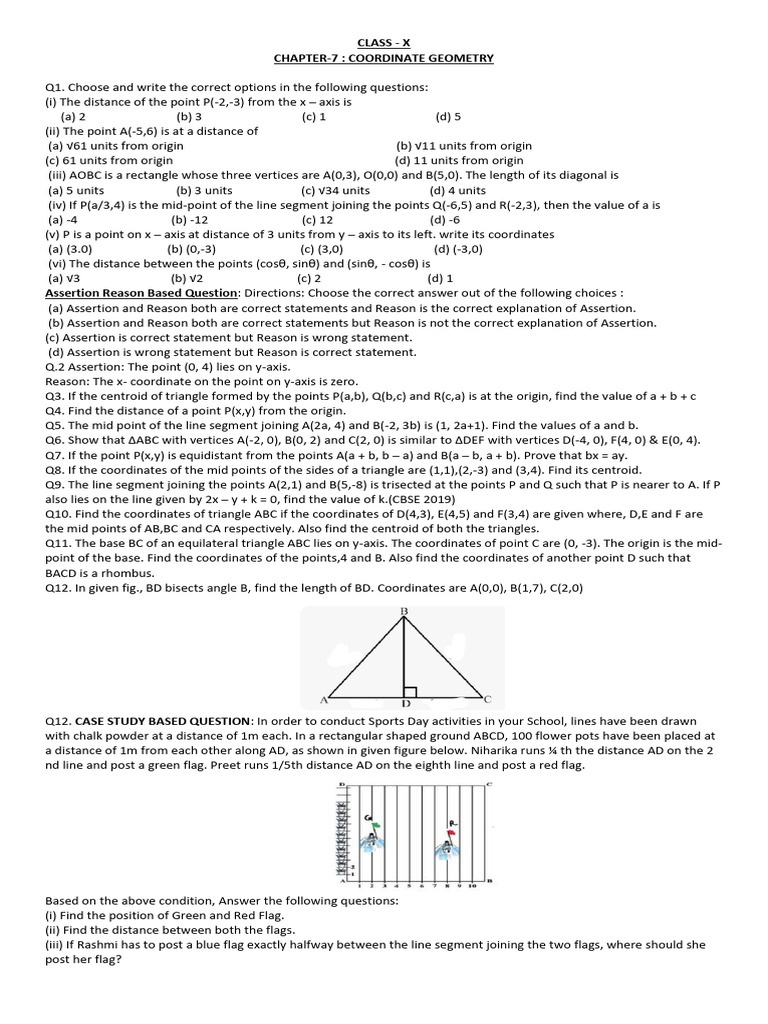 Coordinate Geometry Worksheet | PDF | Triangle | Geometric Shapes