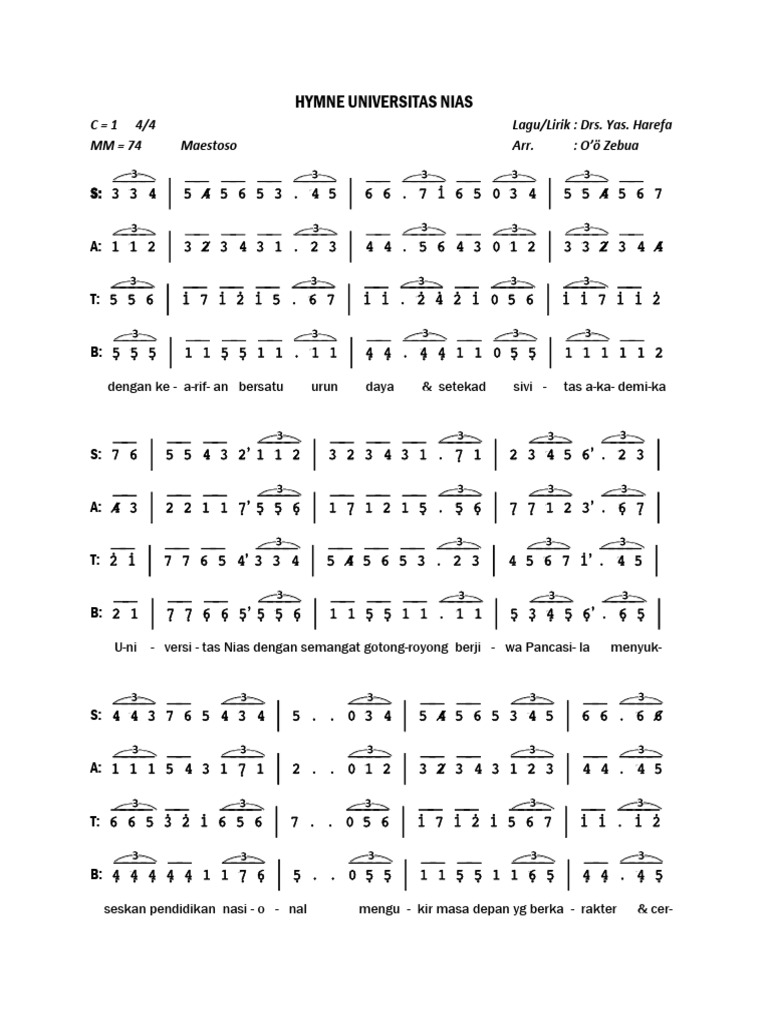 Hymne Universitas Nias | PDF