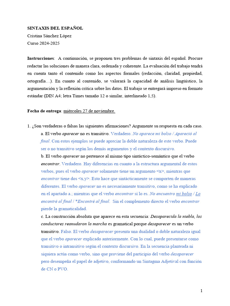 Bloque Ii Ejs. | PDF | Oración (Lingüística) | Verbo