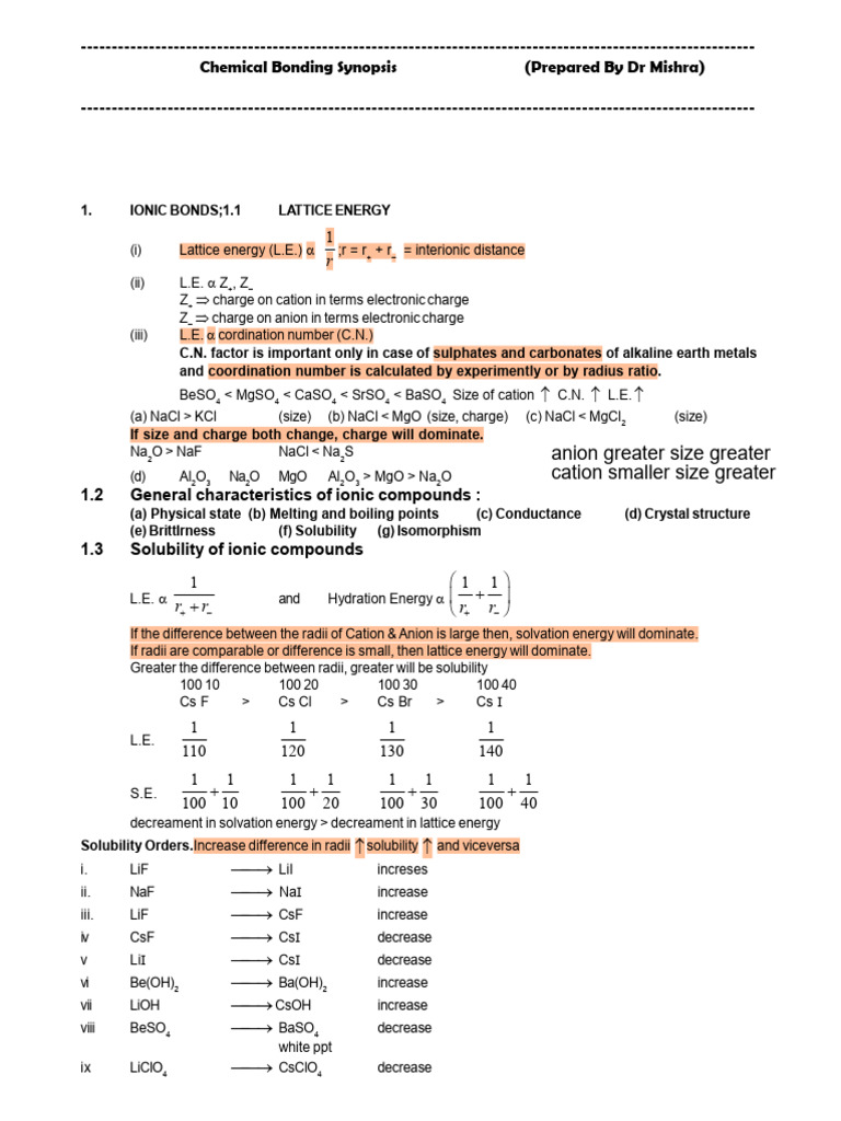 Chemical Bonding | PDF | Ionic Bonding | Chemical Bond