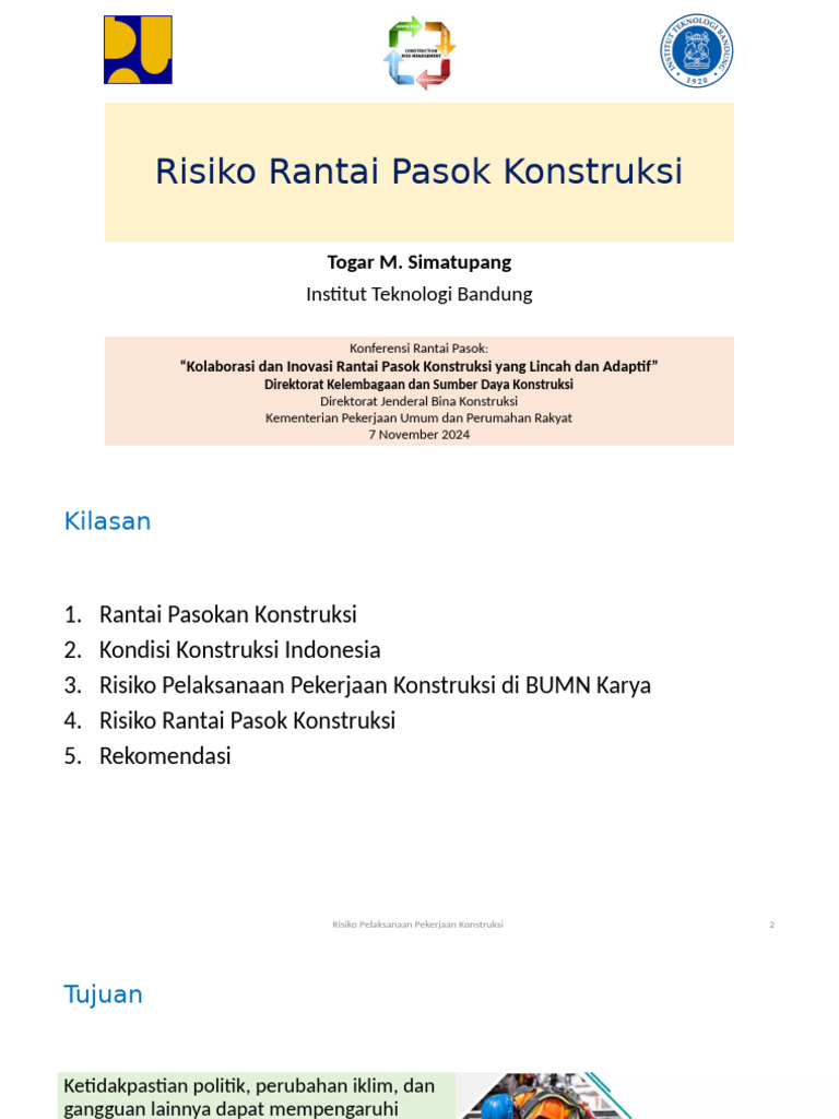 Tanggapan Tantangan Dan Risiko Pelaksanaan Pekerjaan Konstruksi Di BUMN Karya | PDF ...
