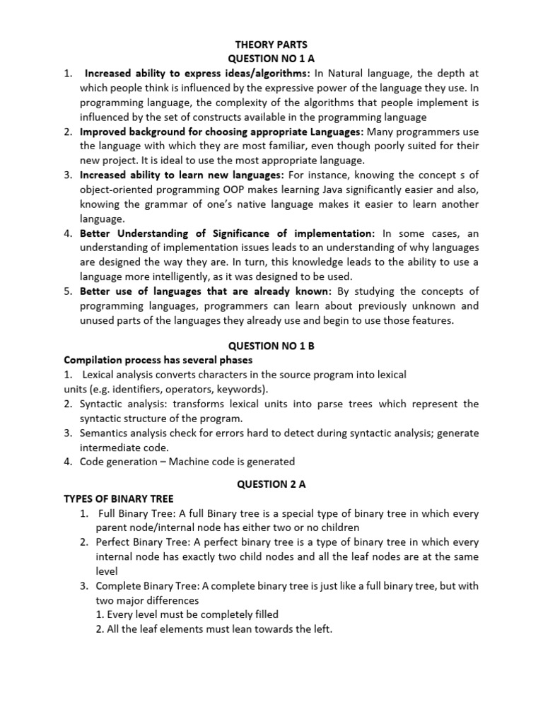 Theory Parts Csc402 Pdf Computer Programming Parsing