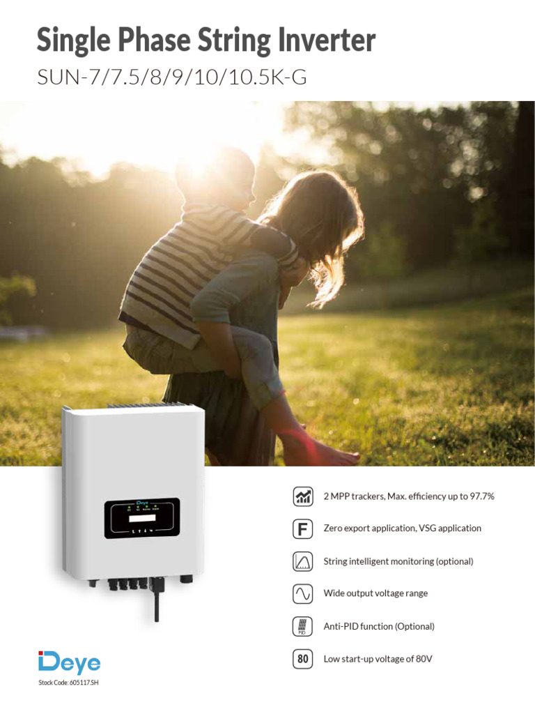 Deye Single Phase Inverter Overview | PDF | Power Inverter | Electrical ...