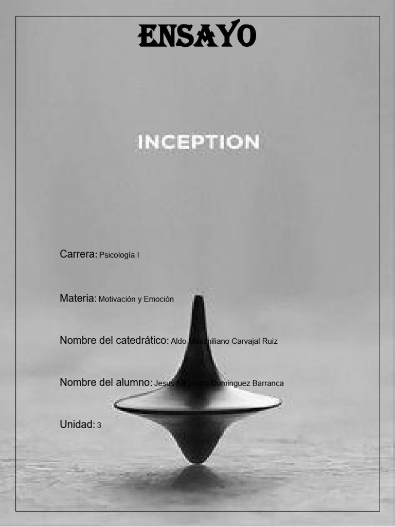 Inception | PDF | Motivación | Motivacional