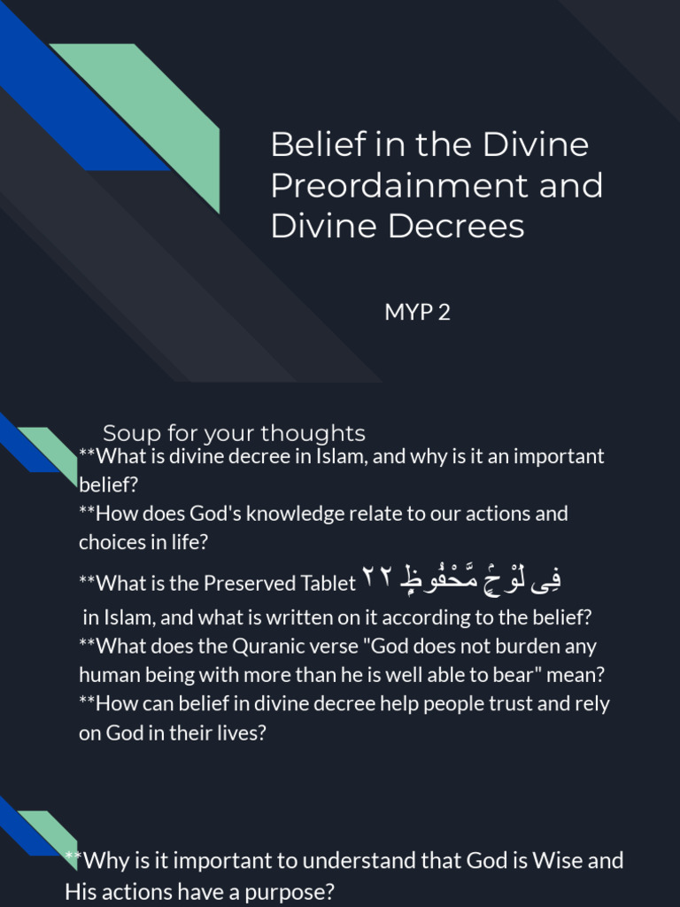 Understanding Divine Decree in Islam | PDF | Career & Growth