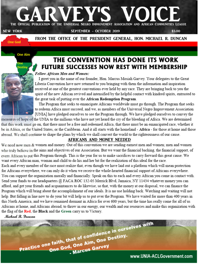 Garveys Voice 2019 Sept PARTIAL | PDF | African Diaspora | African People