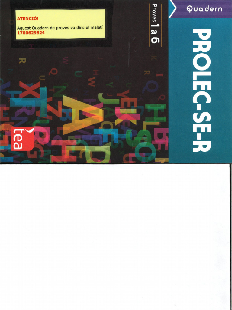 PROLEC-SE-R Proves 1 A 6 | PDF