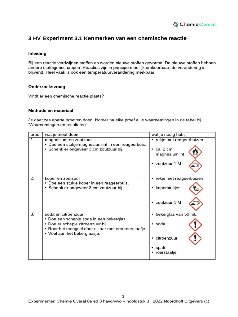 ChO8 3HV Experiment-3 1 Def | PDF