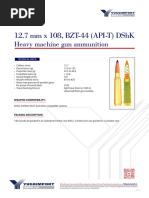 DSHK Soviet 12,7Mm Machine Gun: Basic Technical Data | PDF