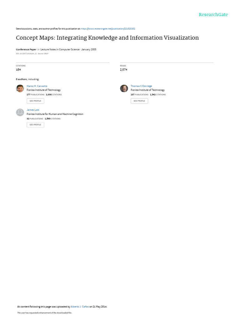 Concept Maps Integrating Knowledge and Information | PDF | World Wide Web | Internet & Web