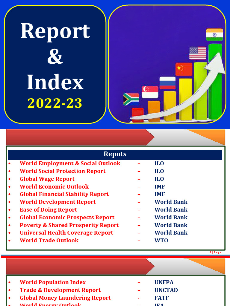 Report & Index Full List 2022-23 | PDF | Economies