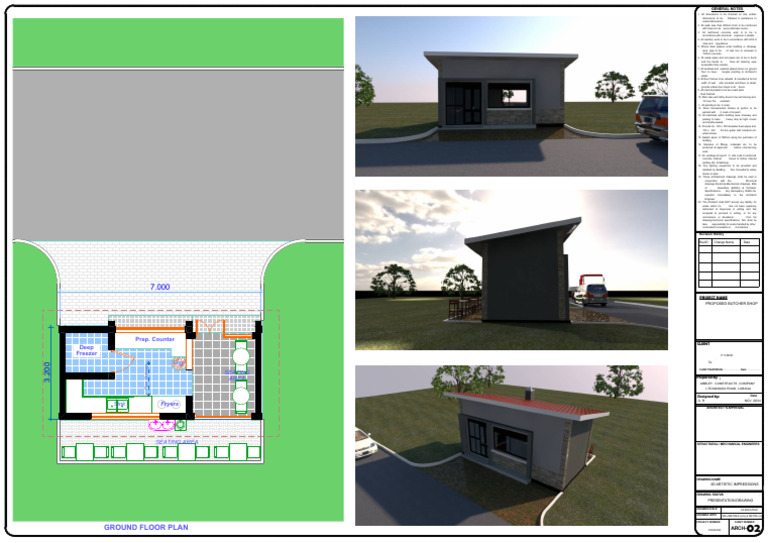 Butchery plan | PDF | Door | Building Engineering