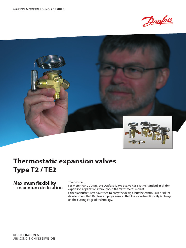 Danfoss T2 TE2 Expansion Valves | PDF | Manufactured Goods | Equipment
