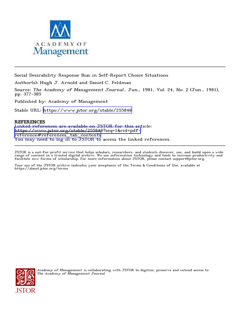Social Desirability Response Bias in Self-Report Choice Situations ...